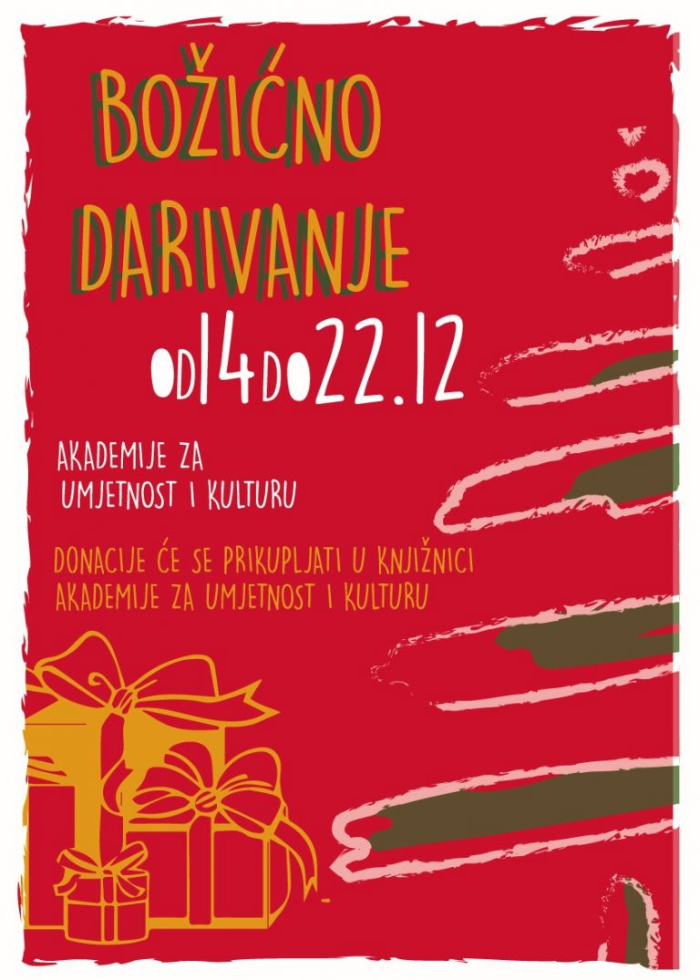 Božićno darivanje – Akademija za umjetnost i kulturu u Osijeku